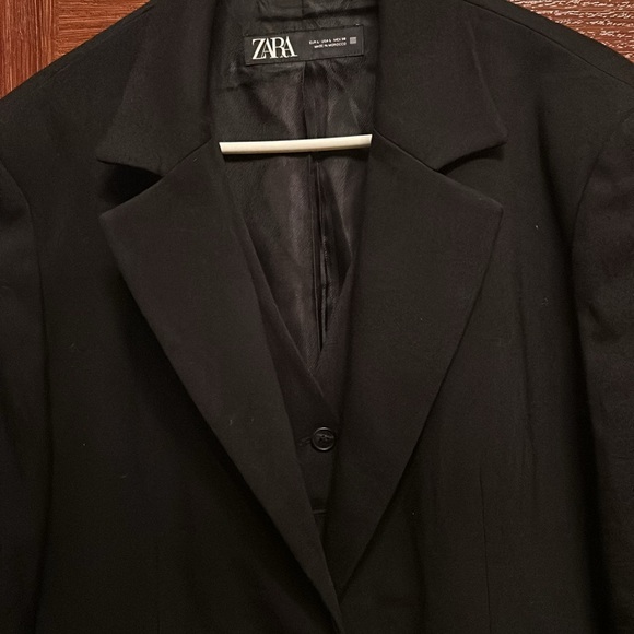 Zara | Jackets & Coats | Zara Wool Blend Blazer And Interior Vest ...
